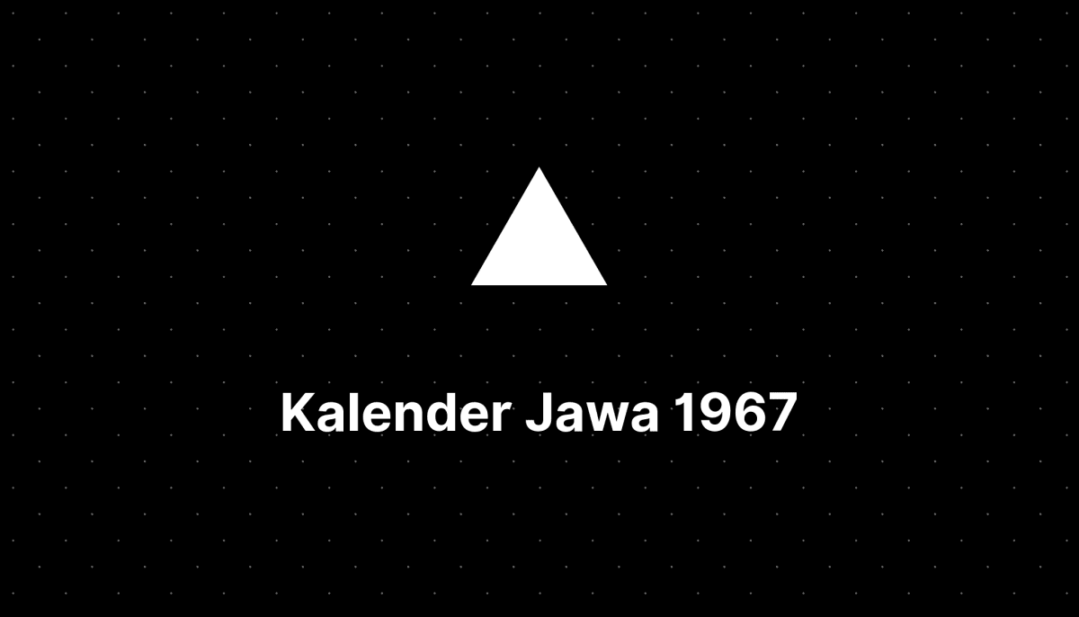 Kalender Jawa Tahun 1967 Lengkap dengan Weton | Kalenderize