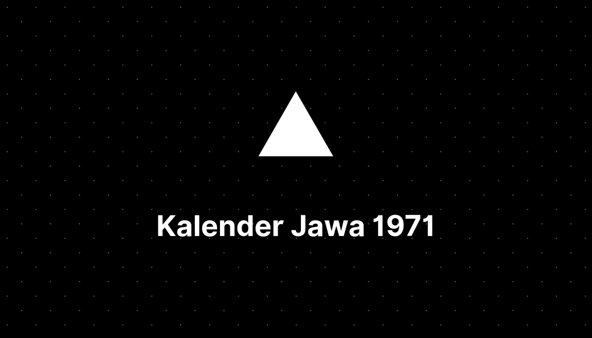 Kalender Jawa Tahun 1971 Lengkap dengan Weton | Kalenderize