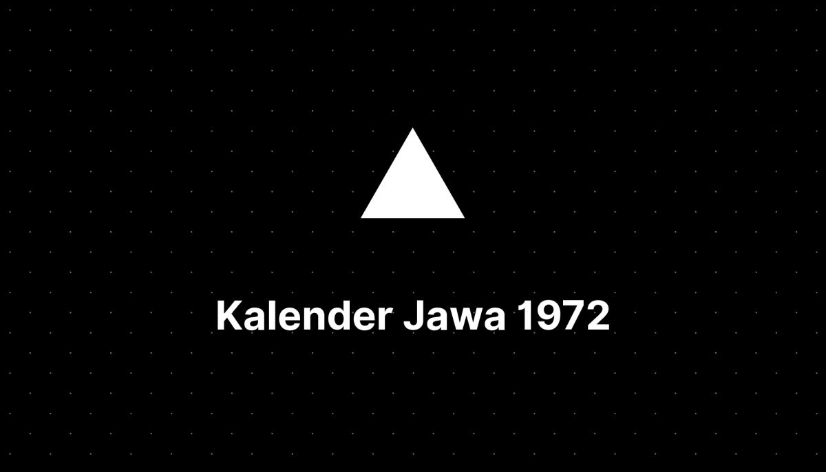 Kalender Jawa Tahun 1972 Lengkap dengan Weton | Kalenderize