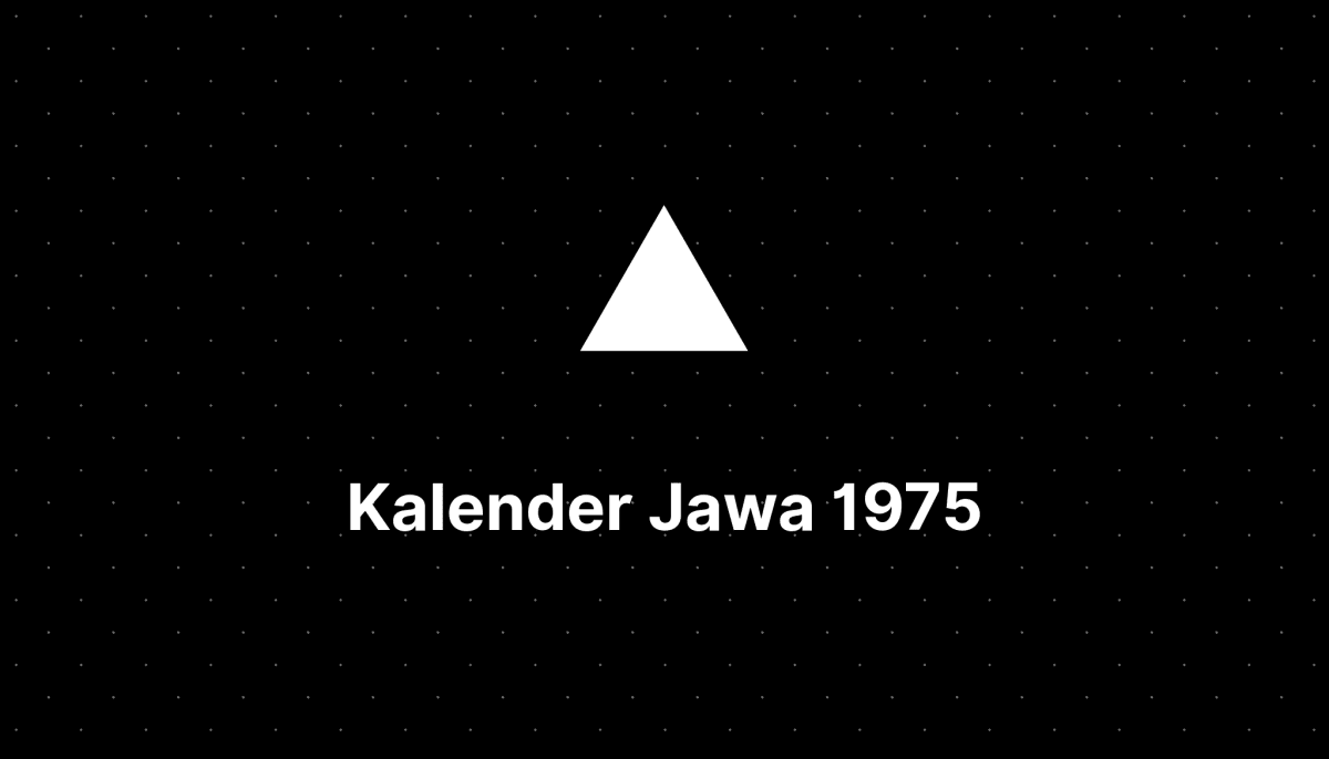 Kalender Jawa Tahun 1975 Lengkap dengan Weton | Kalenderize