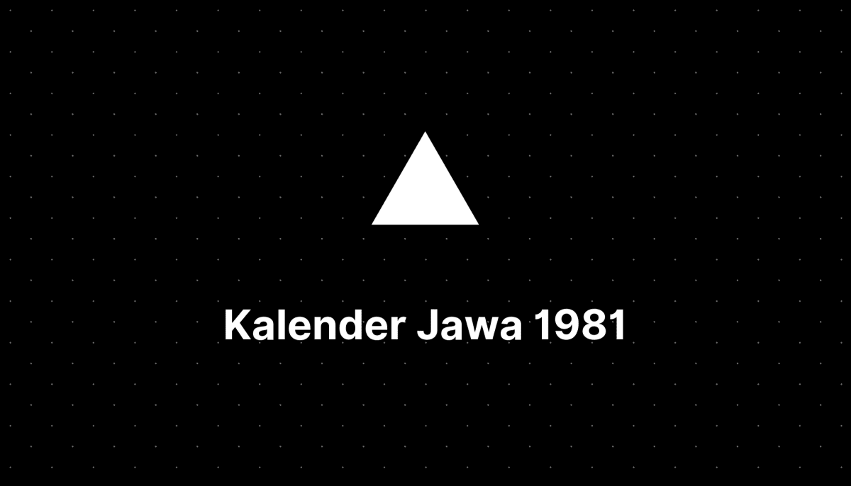 Kalender Jawa Tahun 1981 Lengkap dengan Weton | Kalenderize